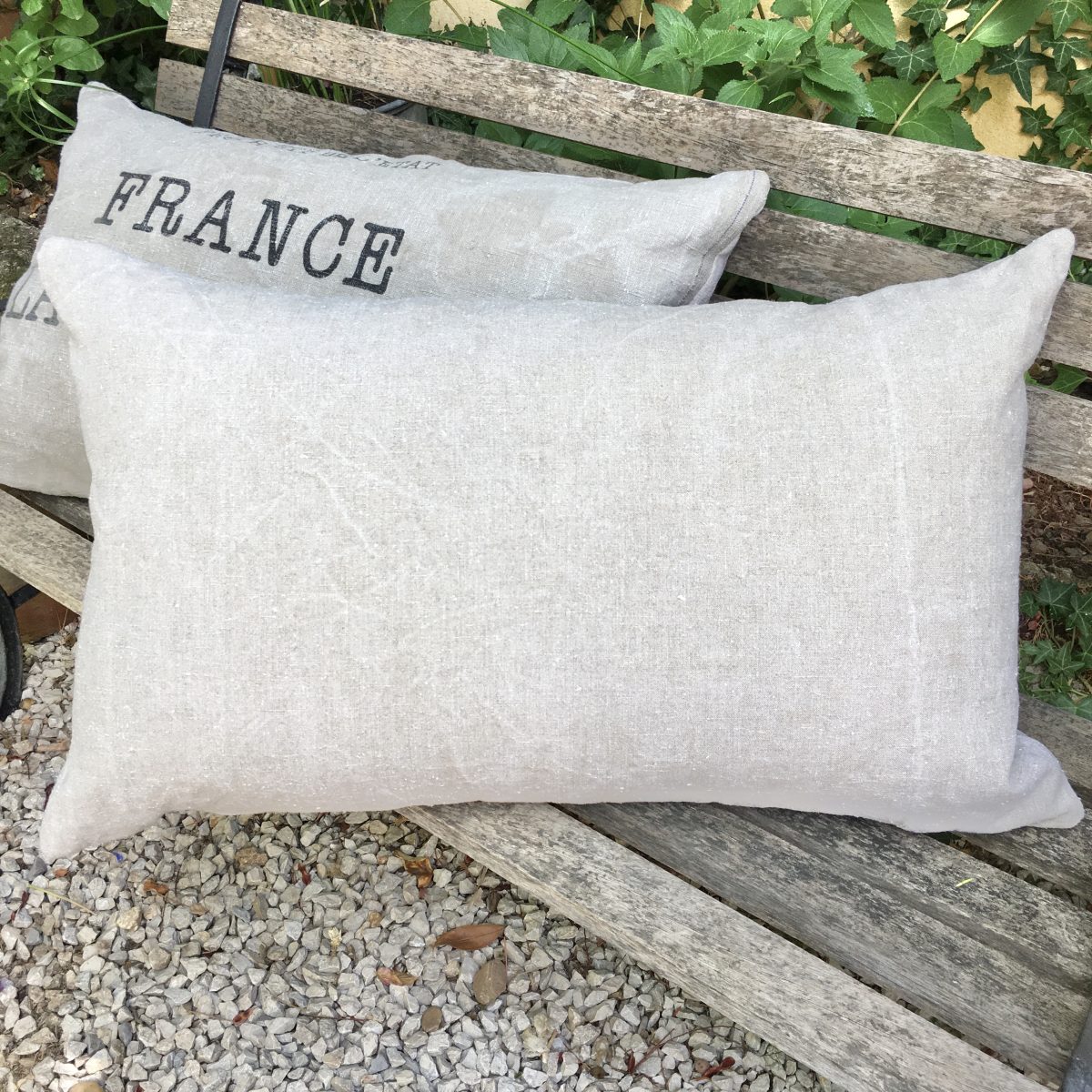 Maxi Coussin "La Poste" Lin Ancien | L'Atelier De Florence